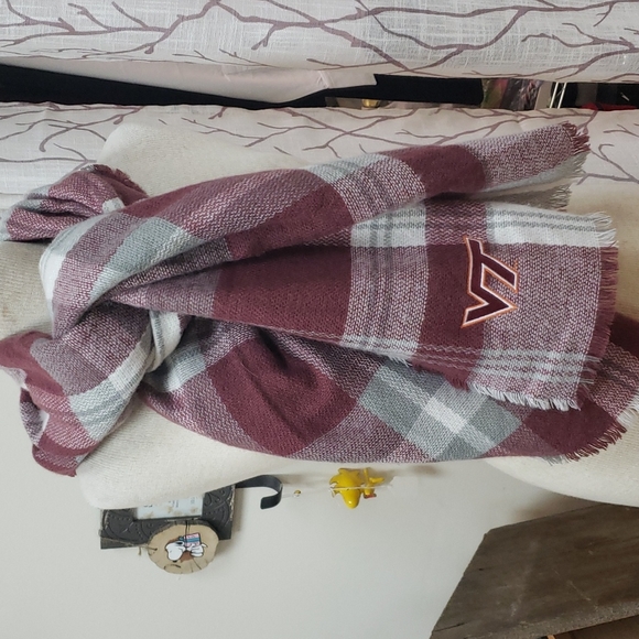 Source Unknown | Accessories | Virginia Tech Embroidered Vt Scarf ...